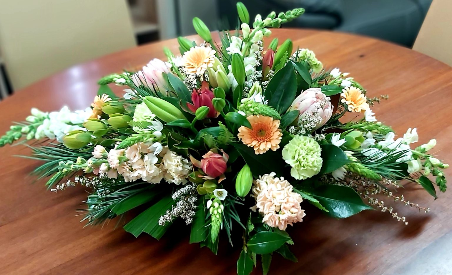 Low Table Arrangement - Macksville Florist